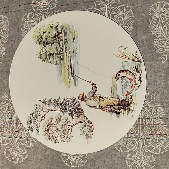 Vintage | Accents | Vintage Decorative Fishing Plate | Poshmark